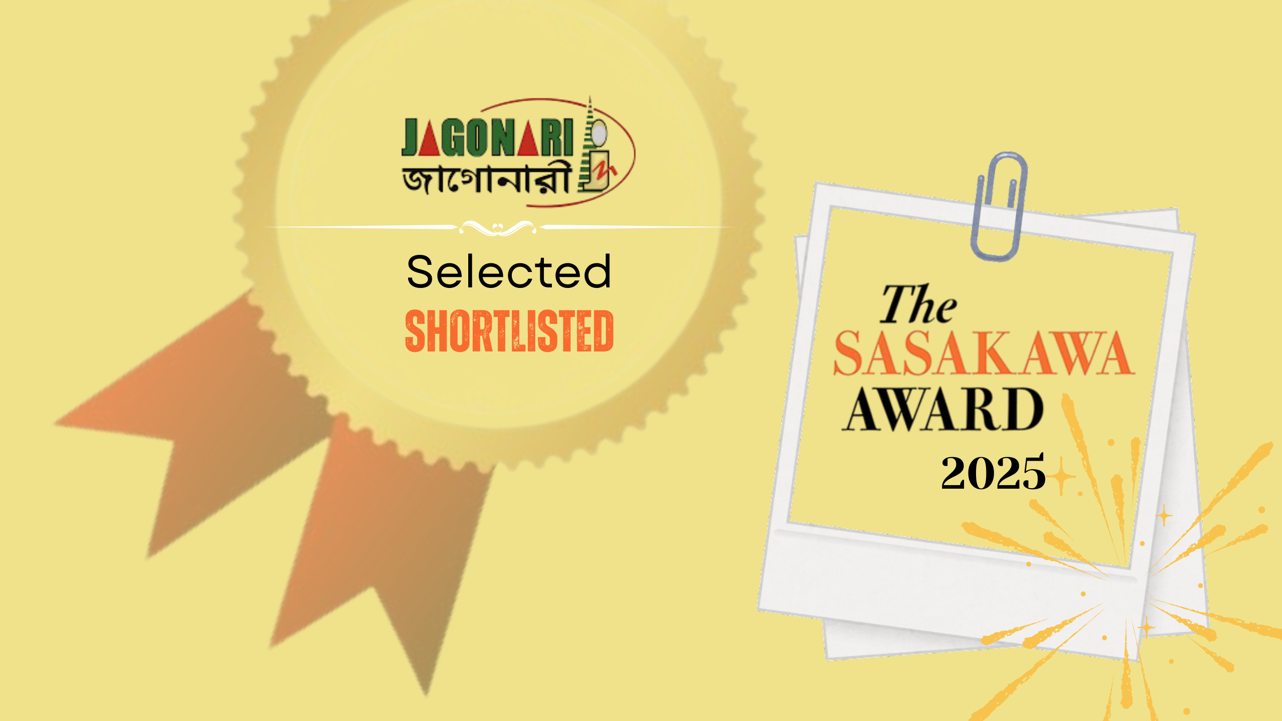 Jagonari - JAGONARI shortlisted for Sasakawa Award 2025